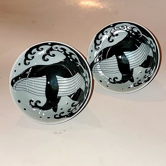 Minoru Touki | Dining | Minoru Touki Mino Ware White Wave Whale Noodle ...